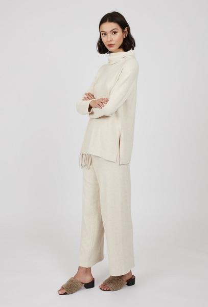 Pantalón Punto Montoto Beige para Mujer